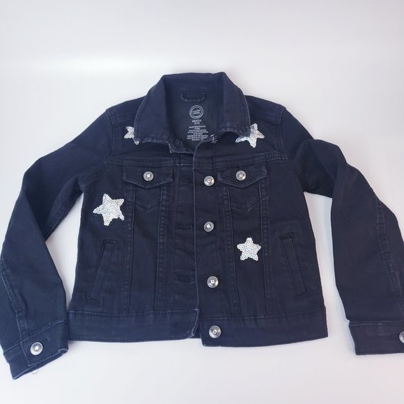 wonder nation | Jackets & Coats | Wonder Nation Girls Black Stretchy ...